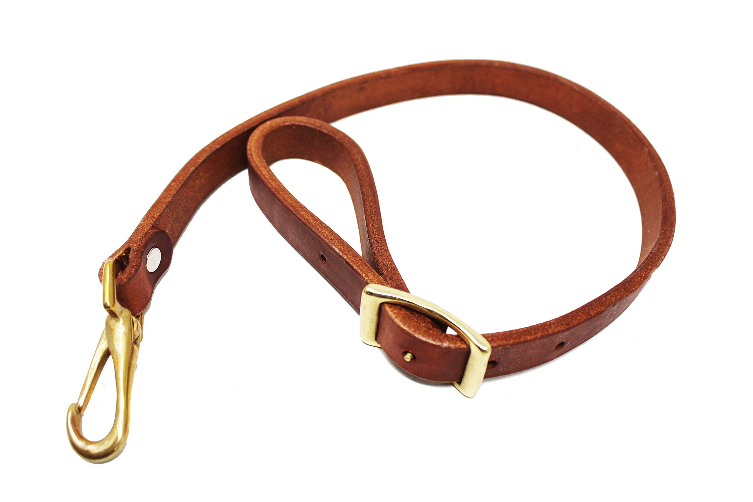 CHALLENGER Horse Amish Horse Western Harness Leather Back Cinch Connector Strap w/Brass Snap 975H6013