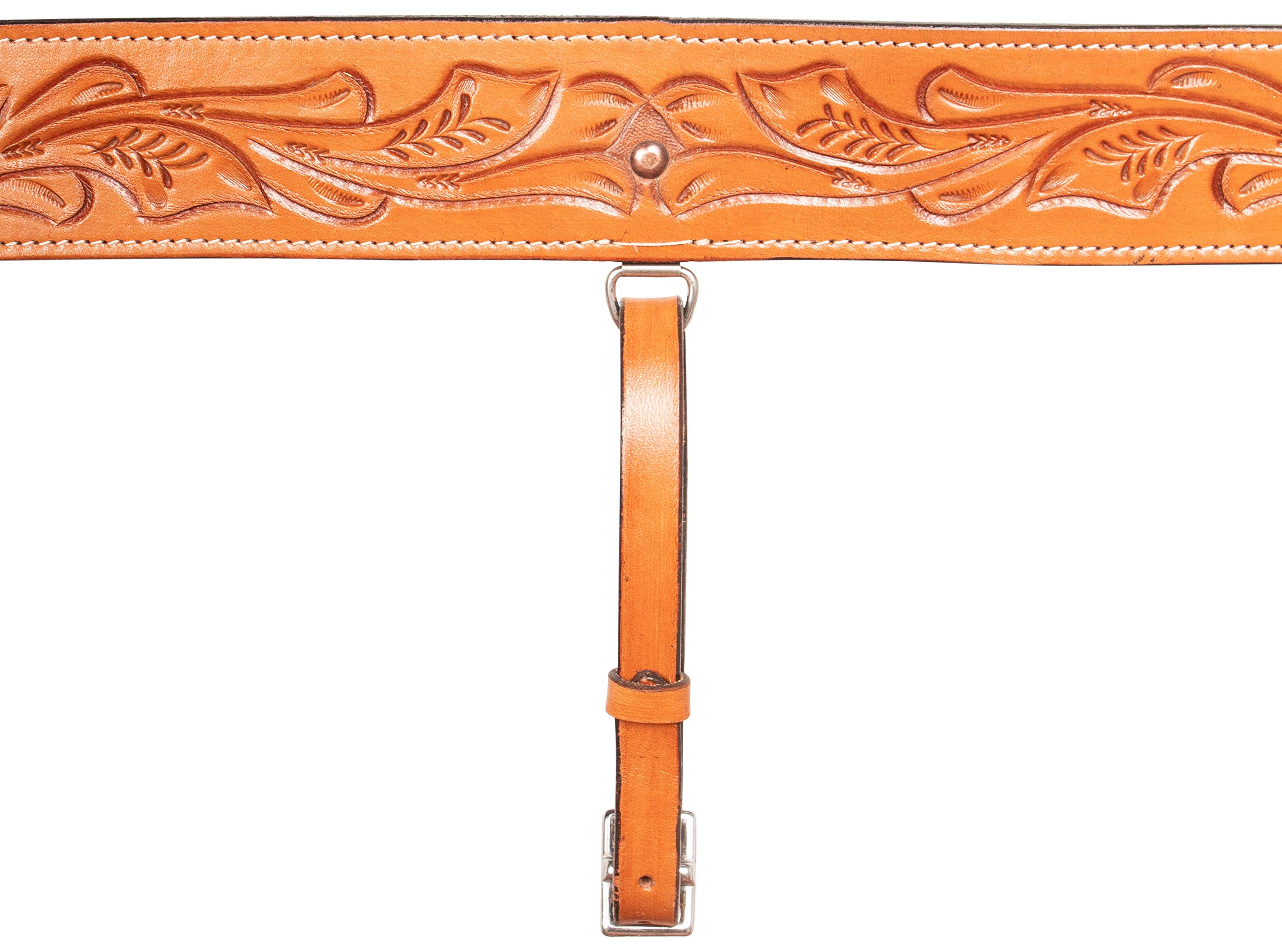 Acerugs TAN WESTERN LEATHER REAR BACK CINCH SADDLE CINCHES FLANK CINCH BACK GIRTH HORSE TACK (Standard)