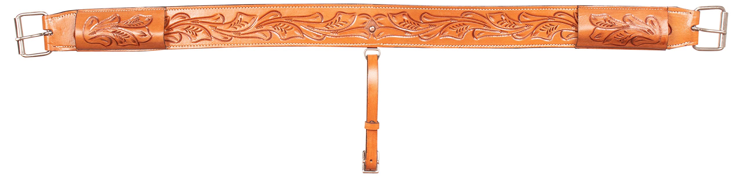 Acerugs TAN WESTERN LEATHER REAR BACK CINCH SADDLE CINCHES FLANK CINCH BACK GIRTH HORSE TACK (Standard)