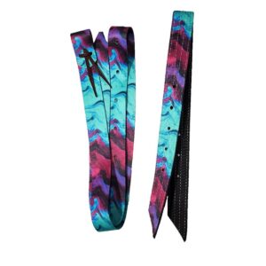 2 pc Tie Dye Color Nylon Cinch Strap-Off Billet Saddle Set