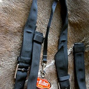 CHALLENGER Horse Horse Western Riding Cinch Girth Black Nylon Web Flank Strap 97F01