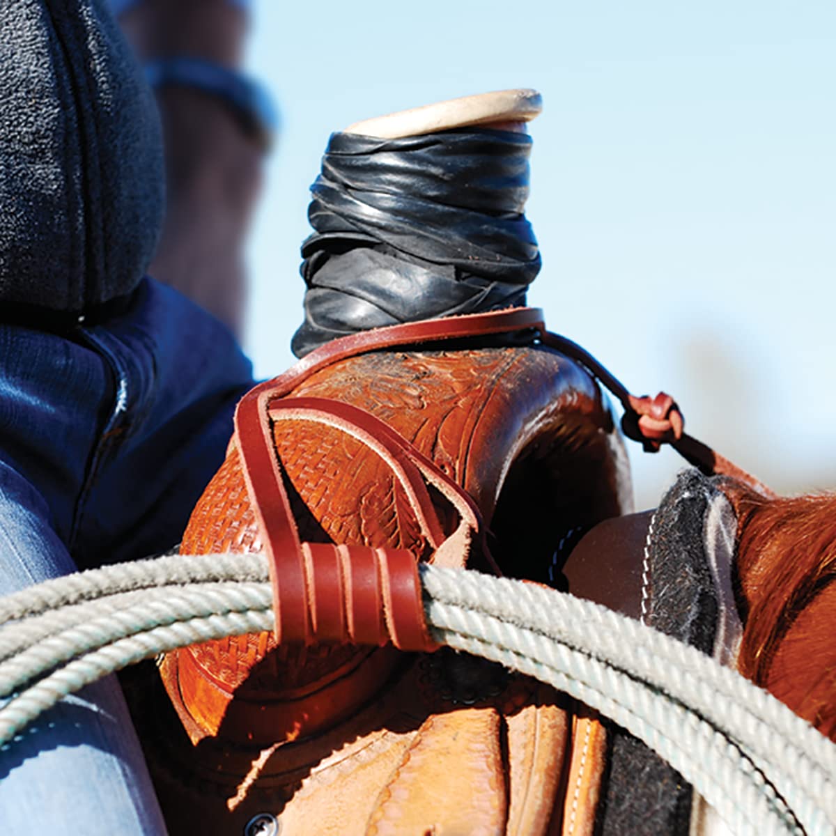 Martin Saddlery Leather Rope Strap with Button Knot