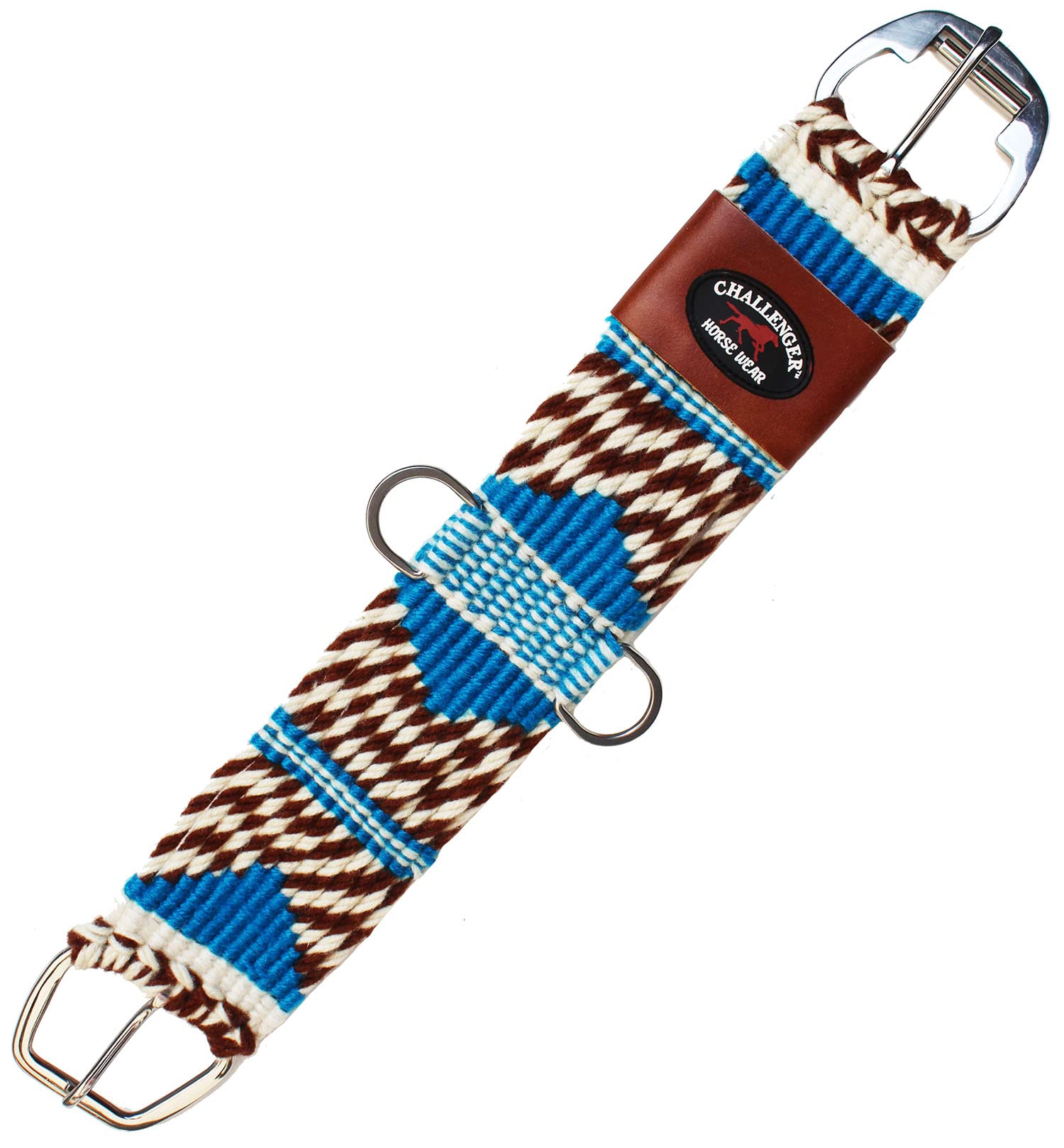 CHALLENGER Horse 22" Horse Western 13 Strand Double Weave Two-Tone Mohair Straight Cinch 97RT14-22