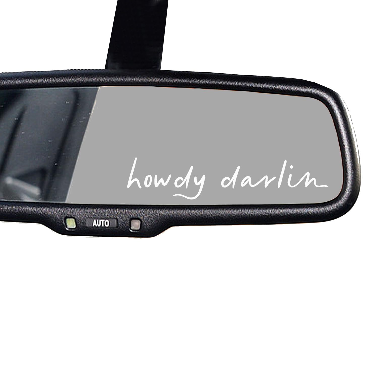 2 x Howdy Darlin Decal, Car Sticker, Window Decal, Western Sticker, Rear View Mirror Decal, Mirror Sticker, Positive Affirmations Sticker, Girls Car Decor (White)