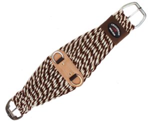 challenger 22 horse western 27 strand double weave two-tone mohair roper cinch 97rt05-22