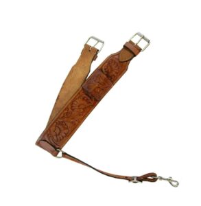 handmade western saddle rear cinch hand tooled leather horse saddle back girth flank cinches lc-010