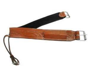 handmade western saddle rear cinch hand tooled leather horse saddle back girth flank cinches lc-004