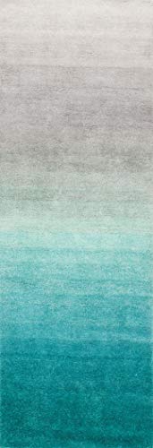 nuLOOM Handmade Ombre Shag Area Rug, 5x8, Turquoise