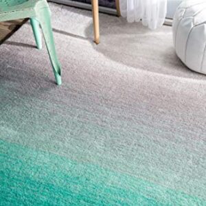 nuLOOM Handmade Ombre Shag Area Rug, 5x8, Turquoise