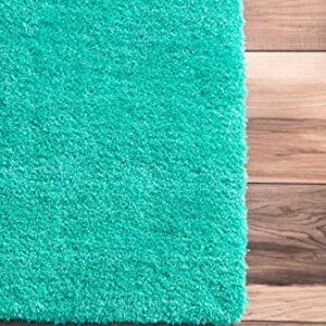 nuLOOM Handmade Ombre Shag Area Rug, 5x8, Turquoise