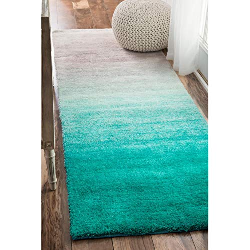 nuLOOM Handmade Ombre Shag Area Rug, 5x8, Turquoise