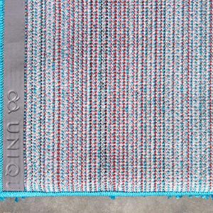 Unique Loom Solid Shag Collection Area Rug (8' x 10' Rectangle, Turquoise)