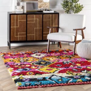 nuloom alane moroccan tassel shaggy area rug, 8x10, multi