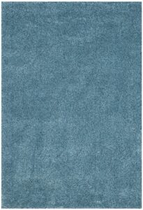 safavieh california shag collection area rug - 8' x 10', turquoise, non-shedding & easy care, 2-inch thick ideal for high traffic areas in living room, bedroom (sg151-5858)