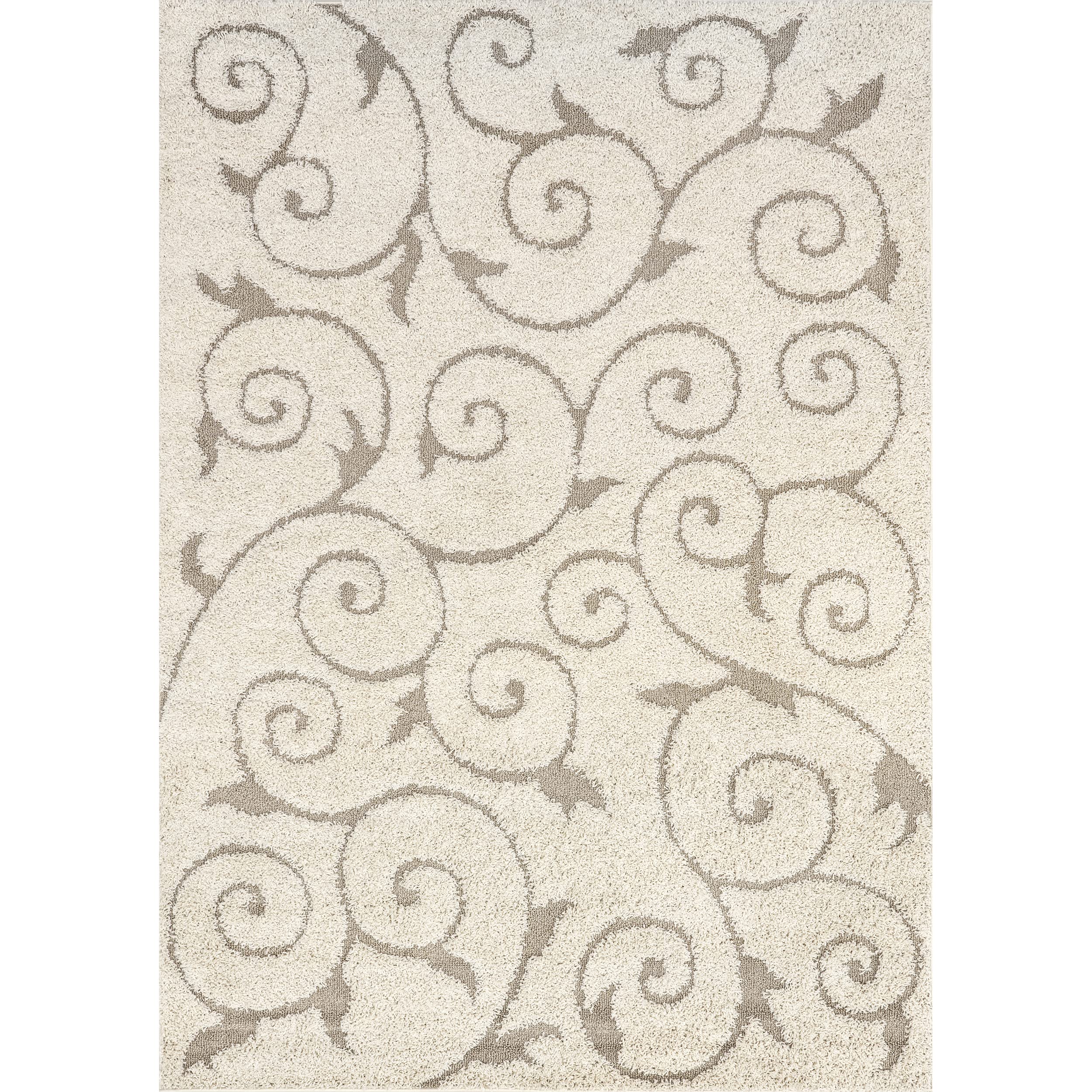 nuLOOM Maisha Contemporary Shag Area Rug, 8x10, Cream