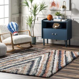 nuloom katylnn modern mountain shag area rug, 5x8, multi