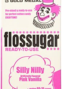 Gold Medal 3202 Pink Vanilla Flossugar, 1/2 Gallon Carton