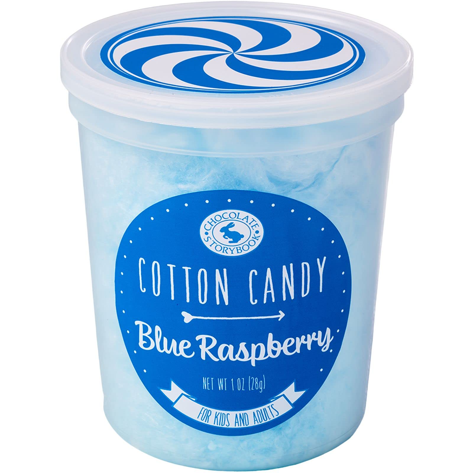 Blue Raspberry & Classic Pink Vanilla Gourmet Flavored Cotton Candy (24 Pack) – Unique Idea for Holidays, Birthdays, Gag Gifts, Party Favors…