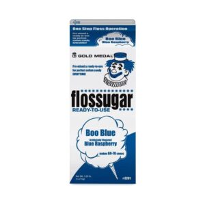 BeeQ BOX - (Pack of 3) Cotton Candy Flossugar Mix Flavors | 3 Different Flavors : Boo Blue, Birthday Cake and Cherry Berry | 1/2 Gallon Cartons