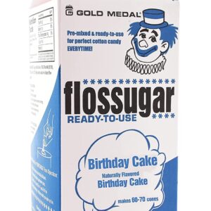 BeeQ BOX - (Pack of 3) Cotton Candy Flossugar Mix Flavors | 3 Different Flavors : Boo Blue, Birthday Cake and Cherry Berry | 1/2 Gallon Cartons