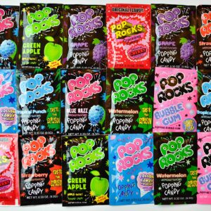 Pop Rocks Candy Ultimate 9 Flavor Assortment Bulk - Strawberry, Cherry, Tropical Punch, Watermelon, Blue Raspberry, Bubble Gum, Cotton Candy, Grape, Green Apple 18 Packs Total With Licensed Sticker