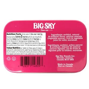 Big Sky Sugar Free Cotton Candy Mint Candy, 50g Tin - 6 Count Display Tray