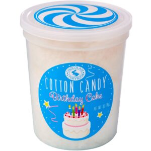 Birthday Cake Gourmet Flavored Cotton Candy (24 Pack) – Unique Idea for Holidays, Birthdays, Gag Gifts, Party Favors…