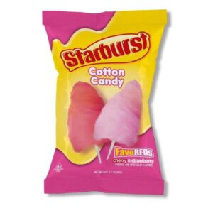 starburst cotton candy - cherry and strawberry favereds 3.1oz bag