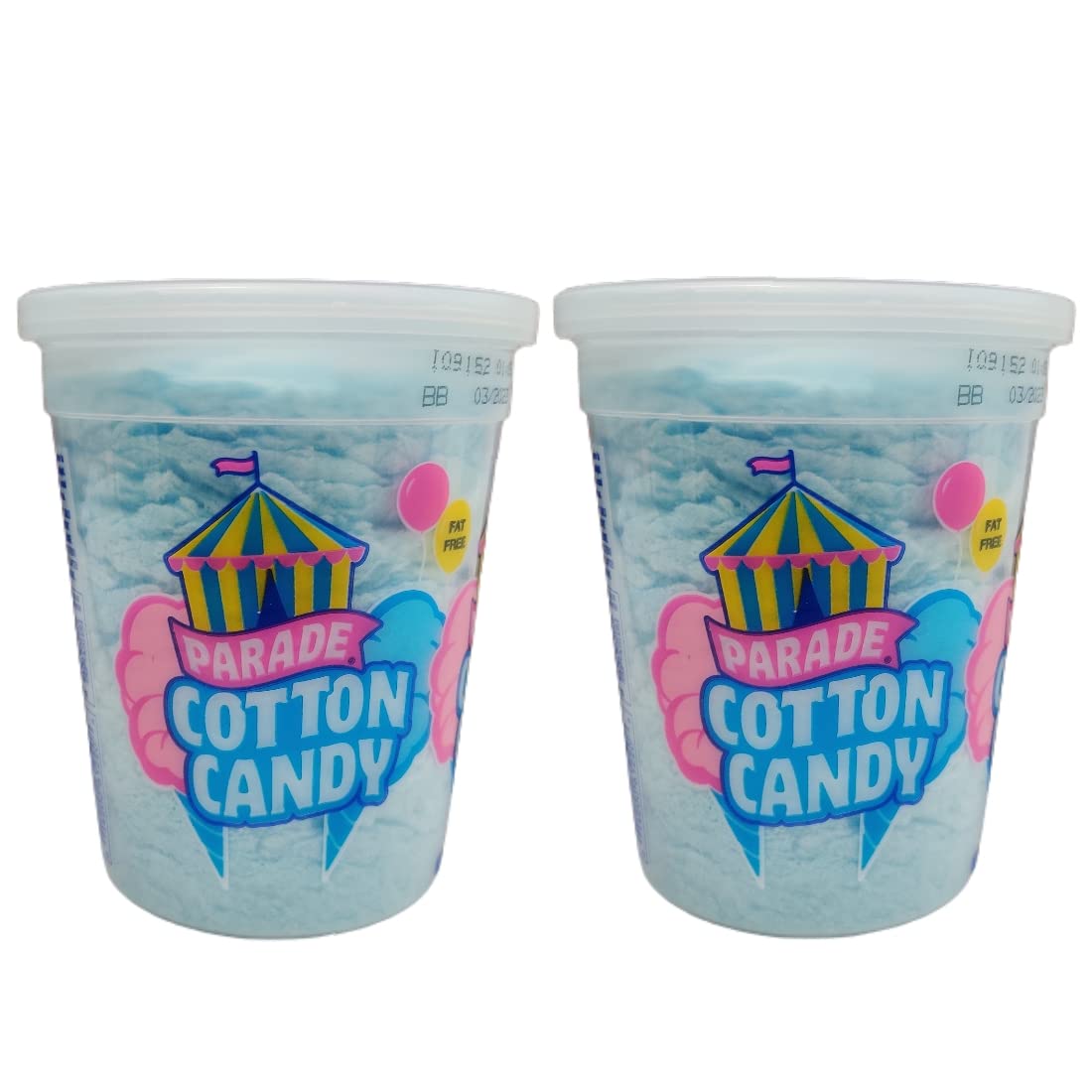 Blue! It's a Boy! Reveal Party -- Baby Shower - Parade Cotton Candy Cotton Candy, 2 - Tubs (2 oz each) 4 oz Total - Great for party, snack, fun