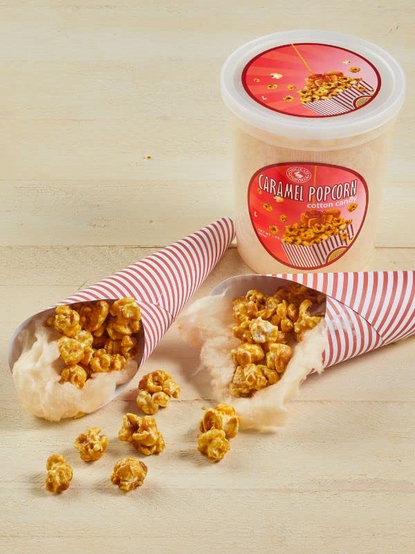 Campfire Classics Cotton Candy Gift Set of 3 Caramel Popcorn, Mexican Hot Chocolate, S'mores - Unique ideas for Holidays, Birthdays, Gag Gifts, Party Favors