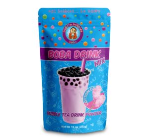 cotton candy boba/bubble tea drink mix powder by buddha bubbles boba (10 ounce / 283 grams)