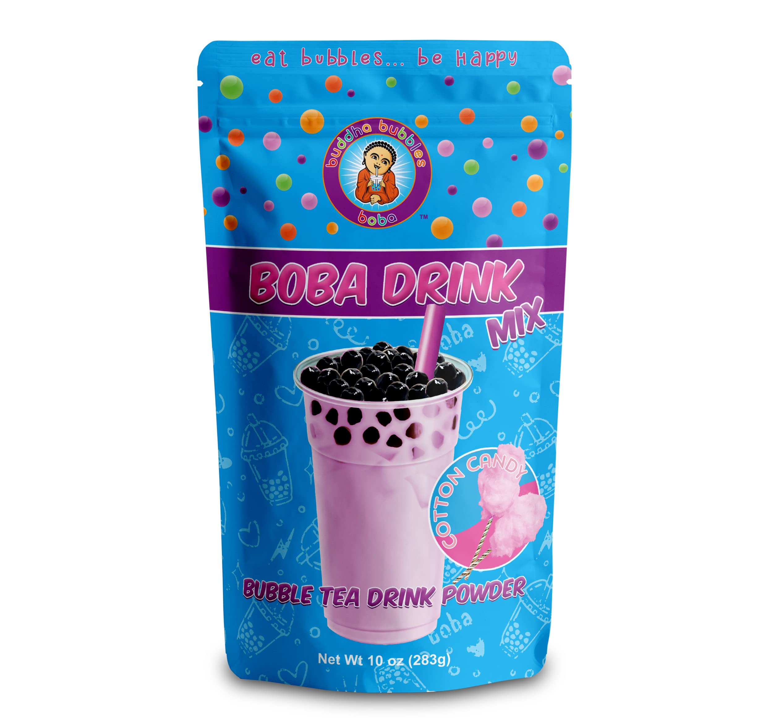 COTTON CANDY Boba/Bubble Tea Drink Mix Powder By Buddha Bubbles Boba (10 Ounce / 283 Grams)