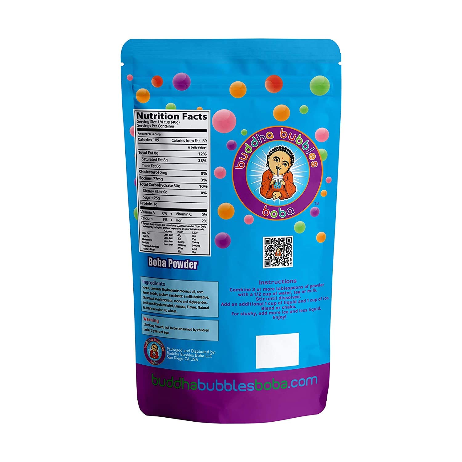 COTTON CANDY Boba/Bubble Tea Drink Mix Powder By Buddha Bubbles Boba (10 Ounce / 283 Grams)