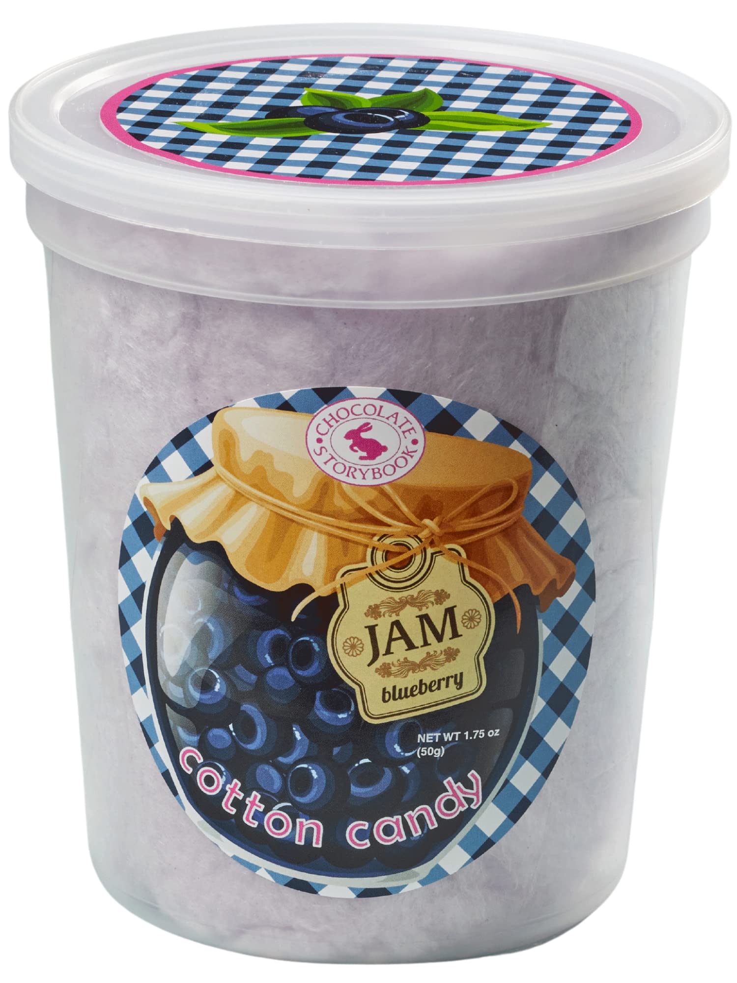 Tea Party Cotton Candy Gift Set of 3 Honey Vanilla, Peach Tea and Blueberry Jam - Unique ideas for Holidays, Birthdays, Gag Gifts, Party Favors