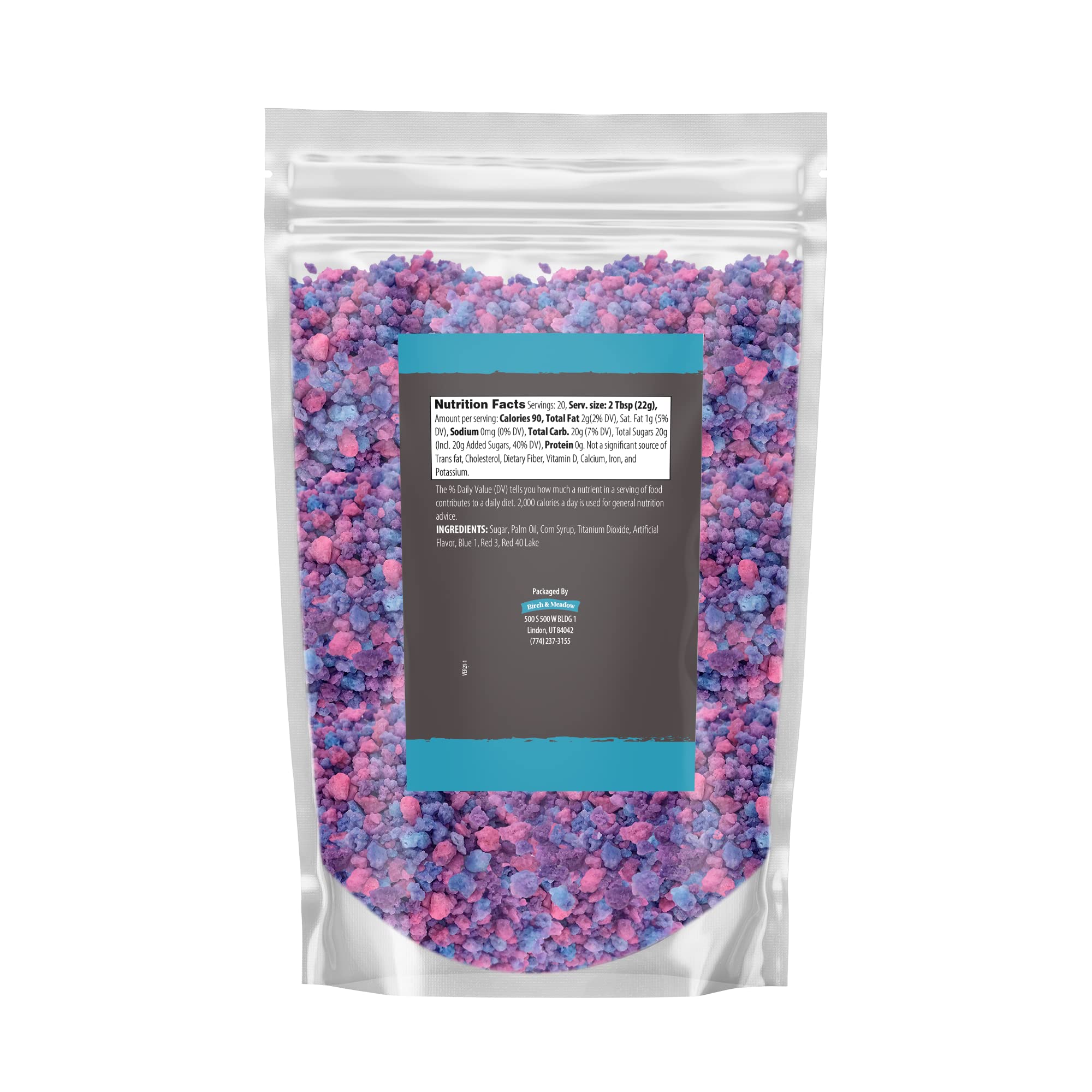 Birch & Meadow 1lb of Cotton Candy Crunch, Ice Cream Topping, Dessert Topper