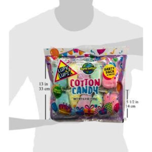 Lupy Lups! Cotton Candy Bags Carnival Desing - Assorted Flavors- Individual Package Big Bulk 0.53 oz each - Pastel Candy for Stocking, Treats, Party Favors, Buffet table Pinata (Carnival 120 Pack)