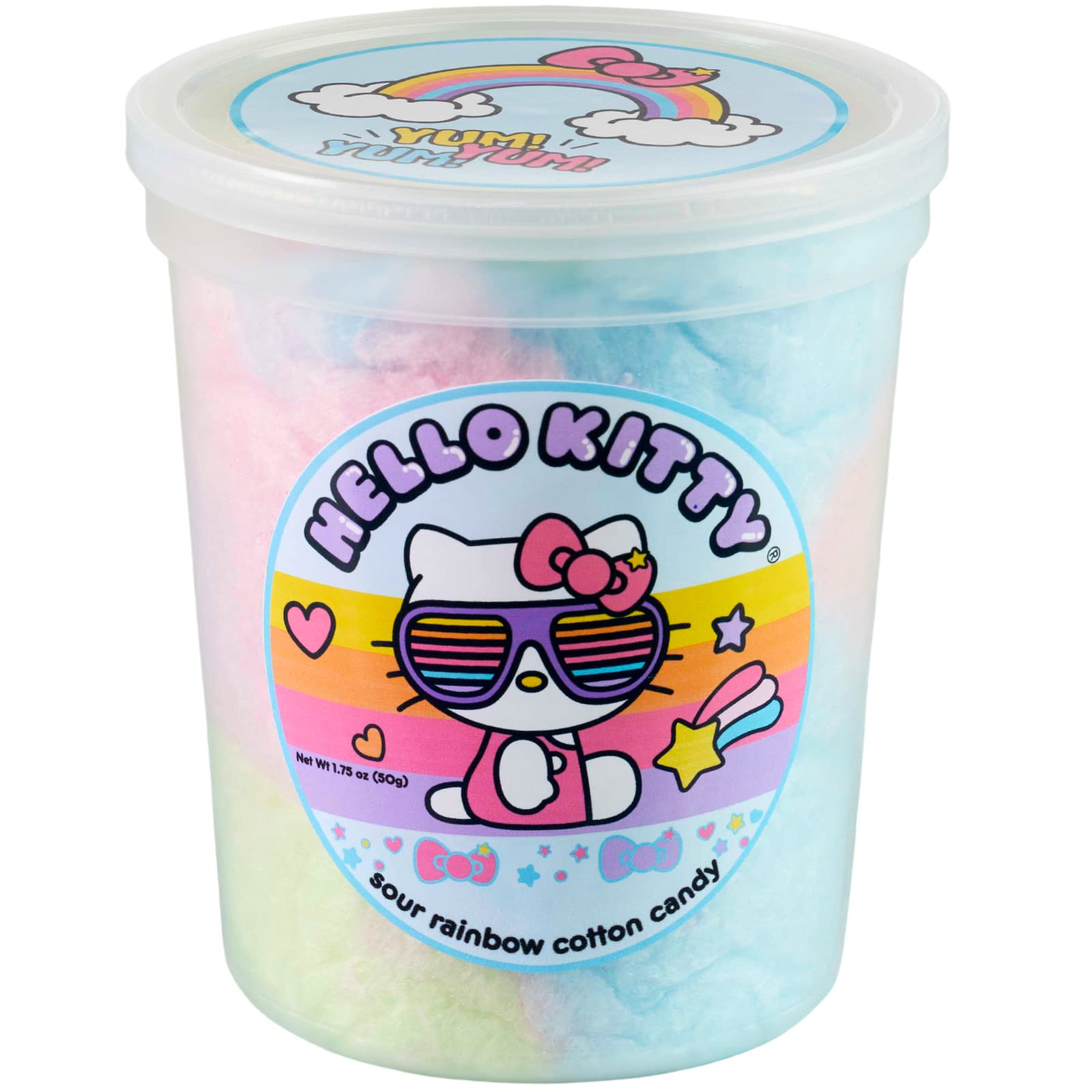 Hello Kitty Cotton Candy (Gift Set of 3) Sour Rainbow, Unicorn, Mermaid Fluff - Unique ideas for Holidays, Birthdays, Gag Gifts, Party Favors…