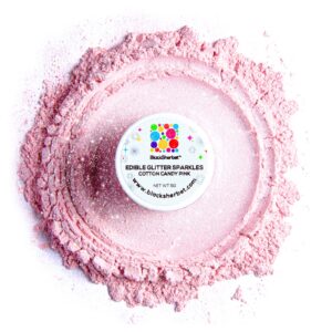 blacksherbet cotton candy pink edible glitter for drinks 5 grams | kosher certified | drink glitter and dust for cakes, strawberries, cupcakes, chocolate & cake pops