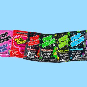 Pop Rocks Candy Variety Mix - 32 Pack of 8 Flavors - Retro Crackling Rock Candy - Bulk Pack Includes Tropical Punch, Bubble Gum, Cherry, and Much More