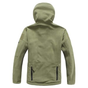 ReFire Gear Men's Warm Military Tactical Sport Fleece Hoodie Jacket,Army Green,XX-Large