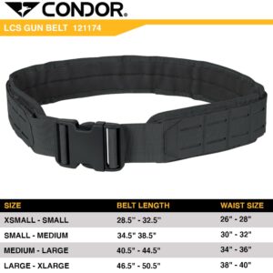 Condor LCS Tactical Range Belt (Black, Medium)