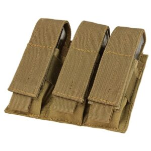 condor ma52-498 triple pistol mag pouch (coyote brown)