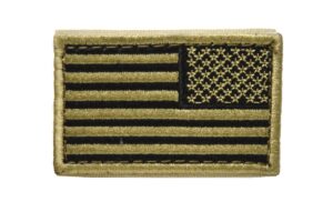 condor outdoor us flag patch reverse color- tan (6 pack)