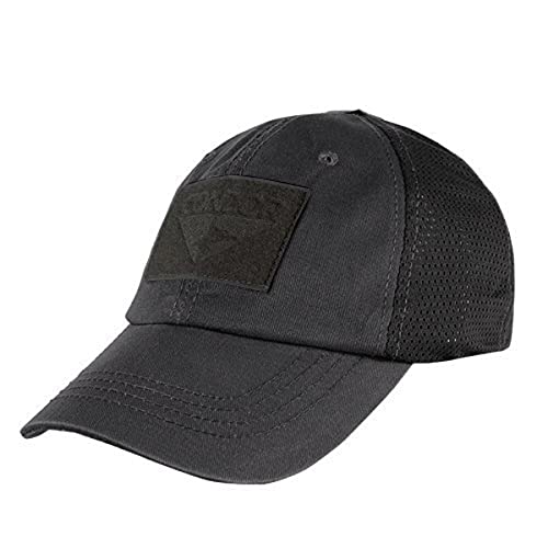 Condor Mesh Tactical Cap (Black, One Size)