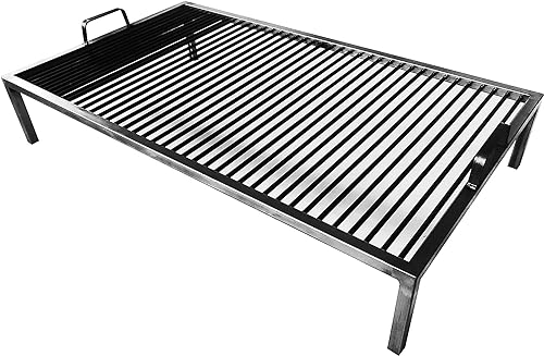 Luxury Argentine Grill + Brazier - Iron Argentina Grill - BBQ Parrilla Asado - Sor Pampa Grill (28 x 2o inches)