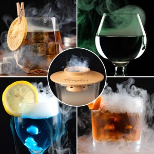 AMESEDAK Cocktail Smoker Kit with Torch, Old Fashioned Bourbon & Drink Smoker Infuser Kit with 4 Flavors Wood Chips for Cocktail, Whiskey, Wine, Bourbon, Gifts for Men,Husband, Dad (No Butane)