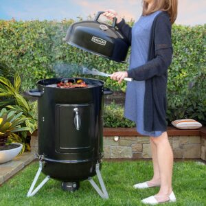 Barton Vertical 18" Charcoal Smoker with Temperature Gauge BBQ Smoker Grill for Outdoor Cooking Grilling