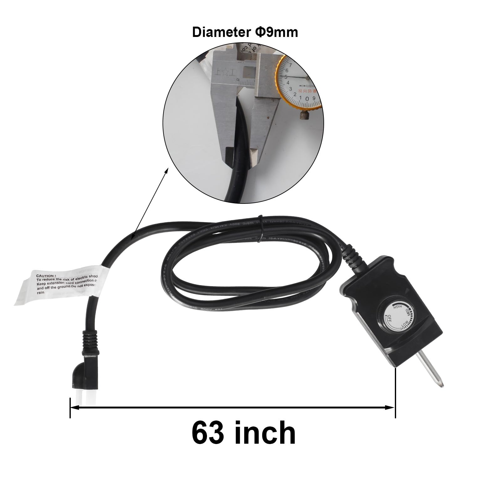 120V 1650W 15A Electric Smoker Heating Element Replacement Kits with Adjustable Thermostat Controller Compatible with Smoke Hollow,Masterbuilt,Char Broil,and Most Electric Smokers