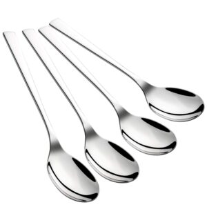 keawell premium serving spoon set, 18/10 stainless steel large serving spoon tabletop flatware serving utensil buffet banquet serving tablespoons(pack in 2/4), mirror-polished, buffet serving set (4)