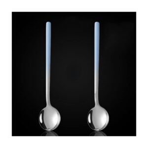 spoons silverware dessert spoon stainless steel soup spoon soup spoon household eating spoon coffee stirring spoon spoon two pieces spoon set (color : b)